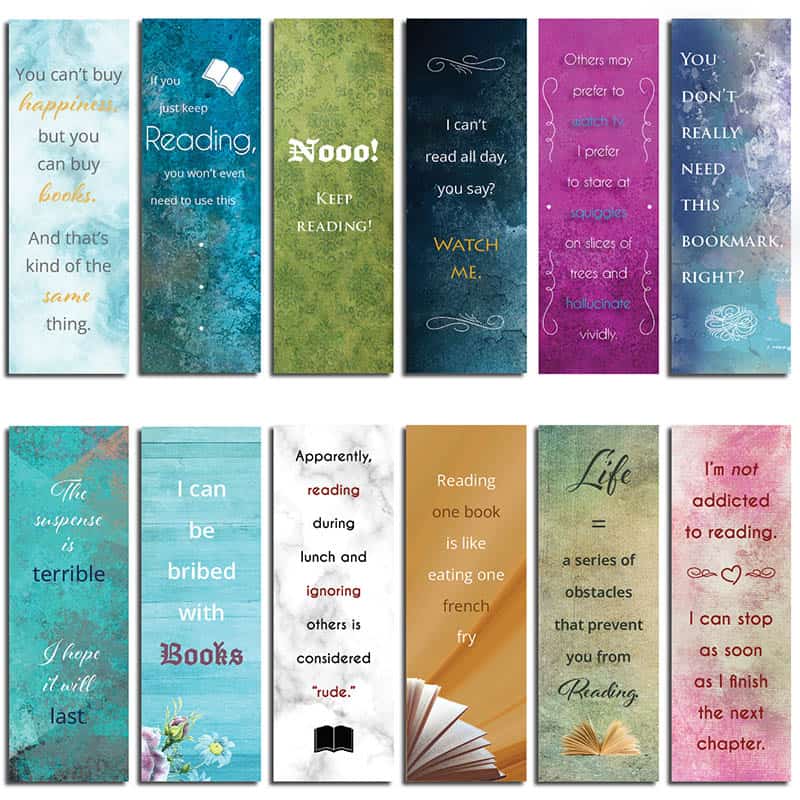 Printable Funny Bookmarks for Readers | 12 Hilarious Literary Designs ...