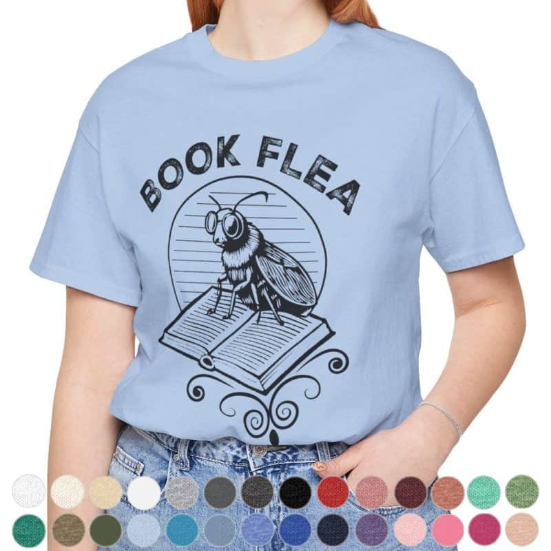 Book Flea T-Shirt – Unique Book Lover Shirt Inspired by Indonesian ...